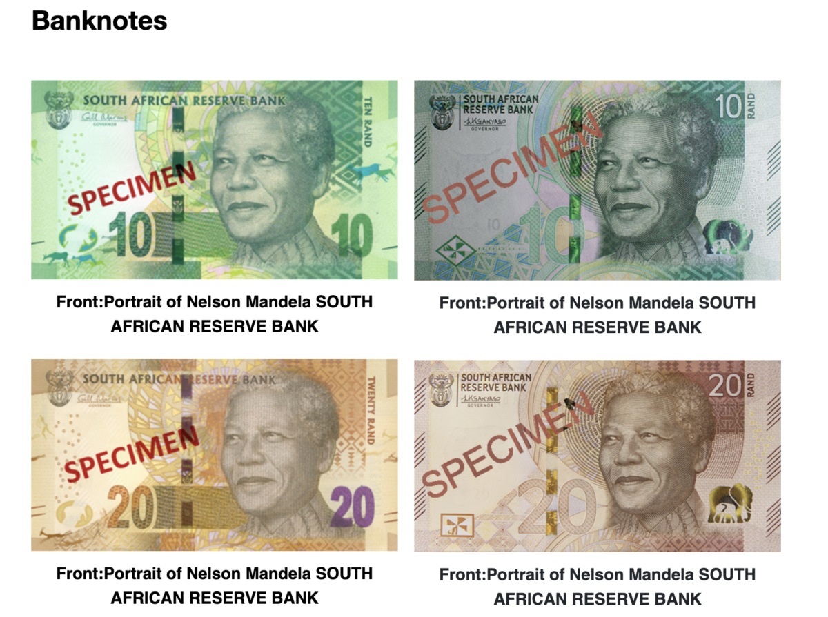 The South African Reserve Bank unveils its new banknotes